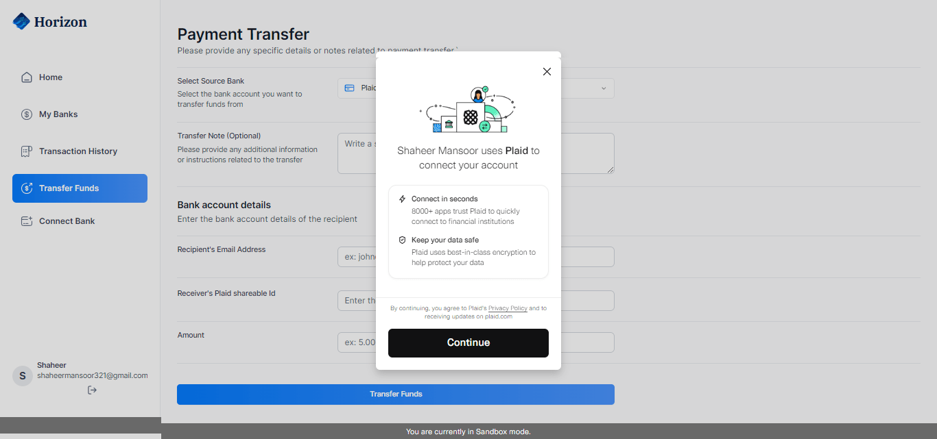 Horizon Banking - With Finance Management | Shaheer Mansoor