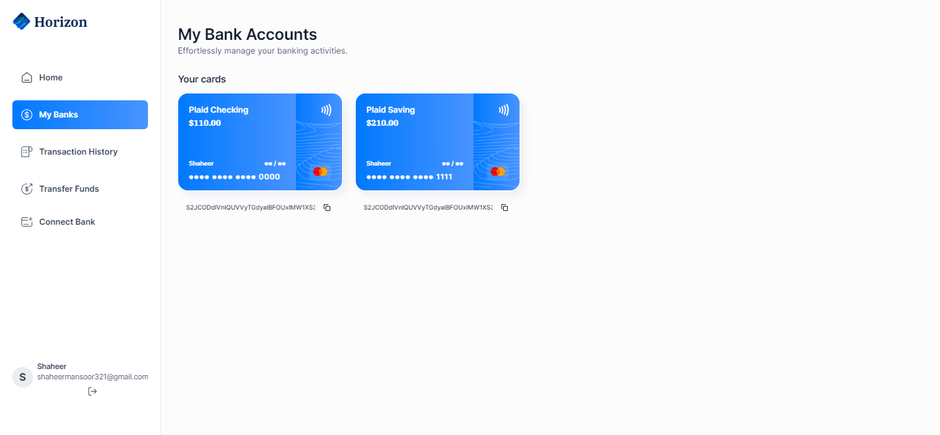 Horizon Banking - With Finance Management | Shaheer Mansoor